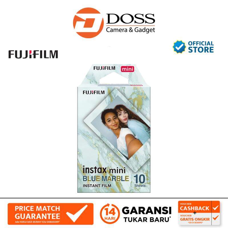 Jual Fujifilm Instax Paper Mini Blue Marble 10 Sheet di Seller DOSS ...