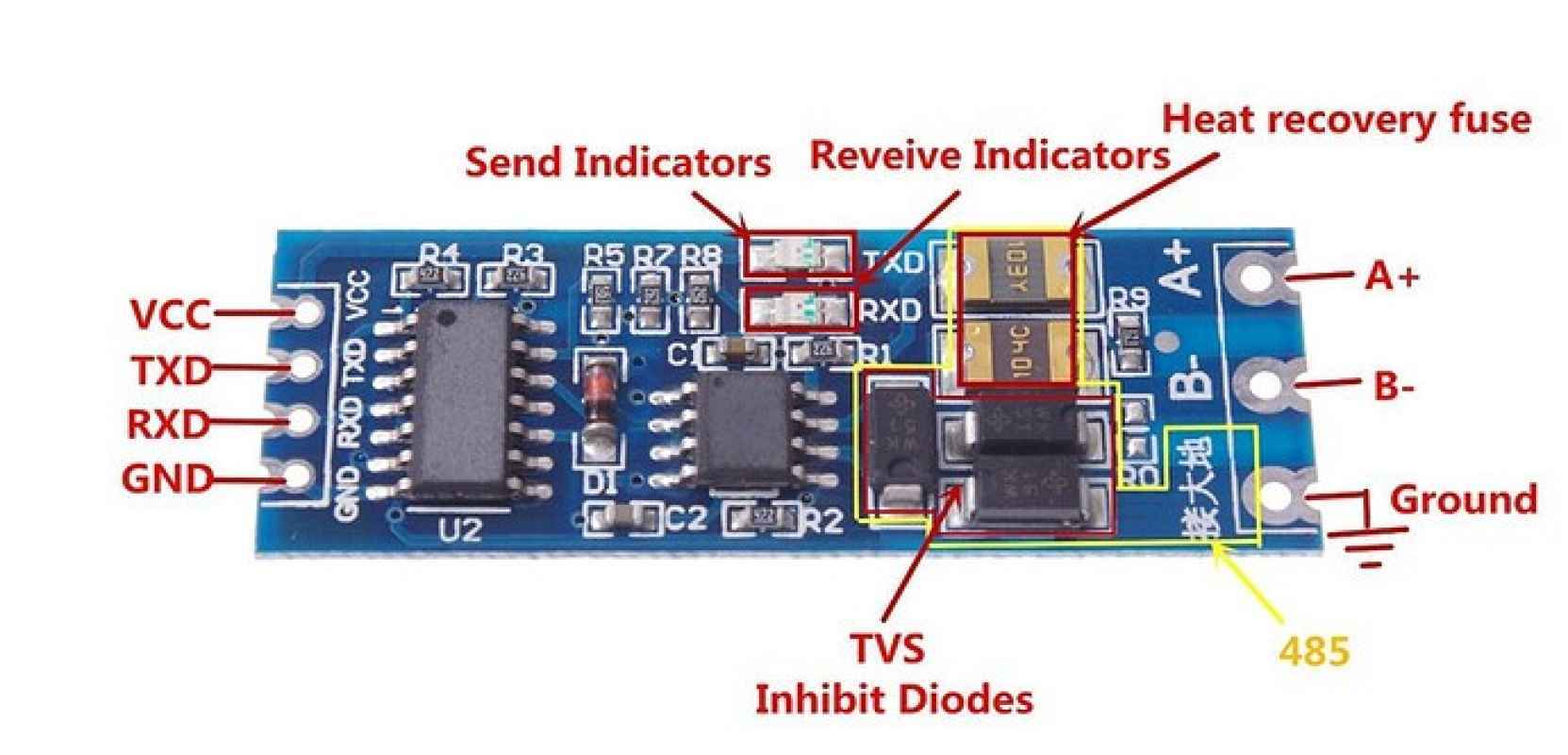 Jual Modul Conveter Rs485 To Ttl Serial Max485 Auto Modbus Rtu Scm ...