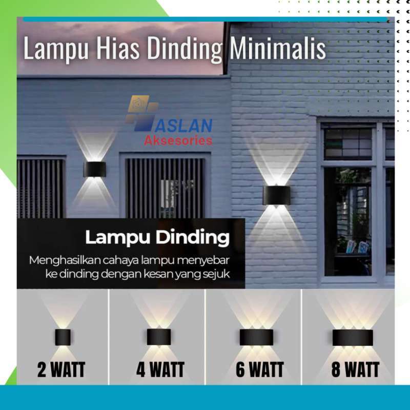 Jual Lampu Dinding 2w 4w 6w 8w 10w Cahaya Hangat/putih Taman Outdoor ...
