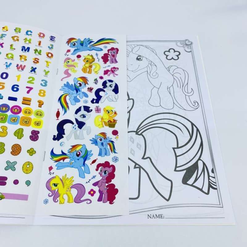 Promo Buku mewarnai anak sticker activity book 16 halaman little pony ...