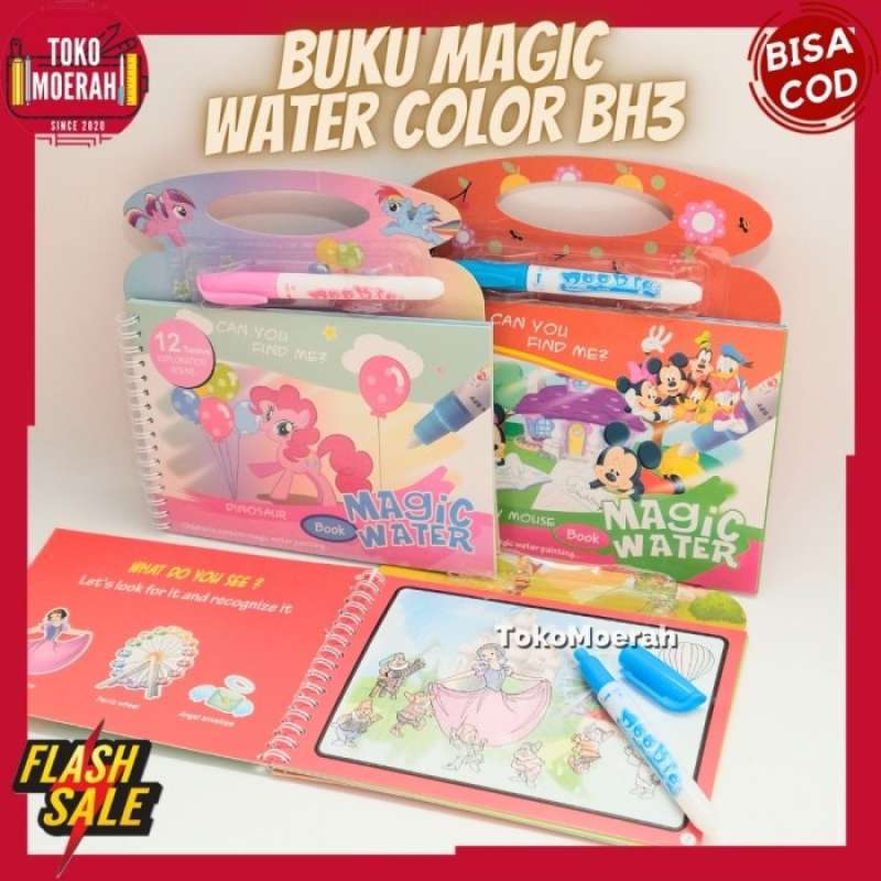 Promo Buku Magic Water Color Unik Buku Mewarnai Magic Water Color Book ...