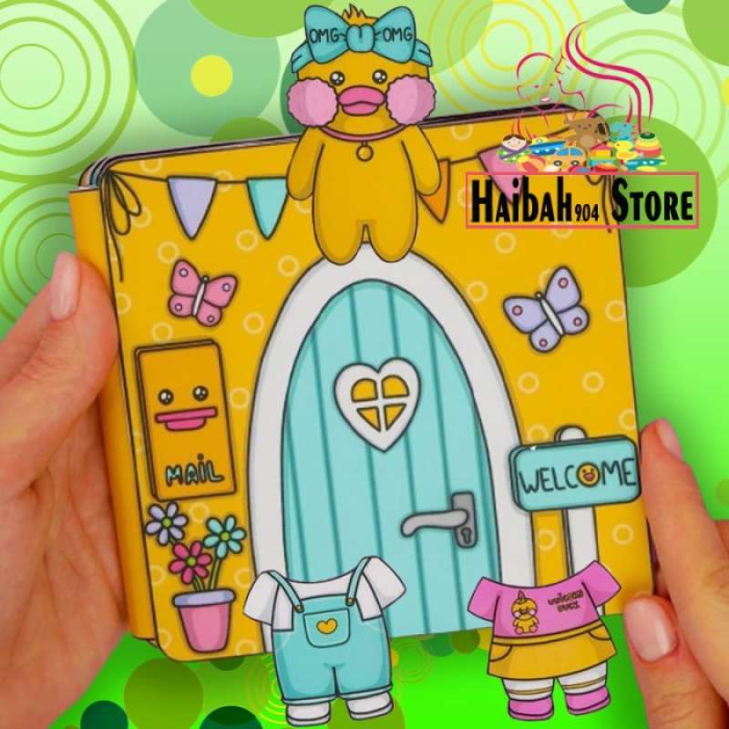 Promo Mainan Edukasi Bebek Viral Doll Quite Book Paper Duck House ...