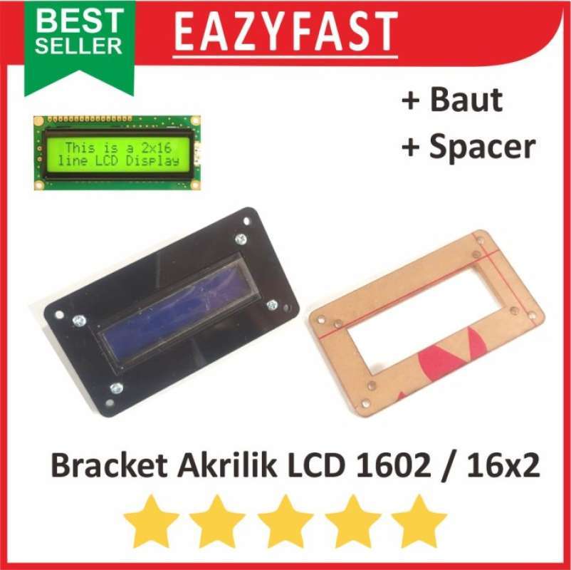 Jual Bracket Akrilik Lcd 1602 16x2 Acrylic Case Frame Arduino Tutup Panel Di Seller Eazyfast ...