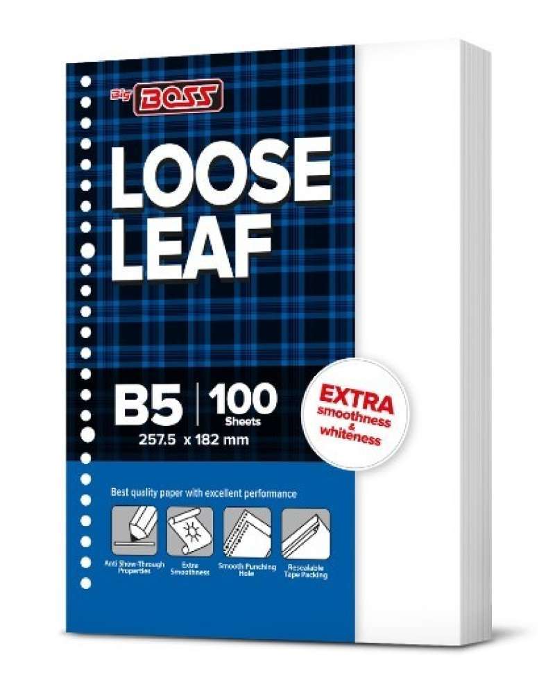 Jual Loose Leaf Polos B5 Polos Kertas File Isi Binder 100 Lembar ...