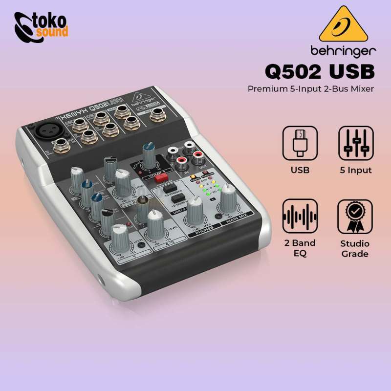 Jual Behringer Xenyx Q502usb Q 502 Usb - 5 Channel Analog Mixer Di ...