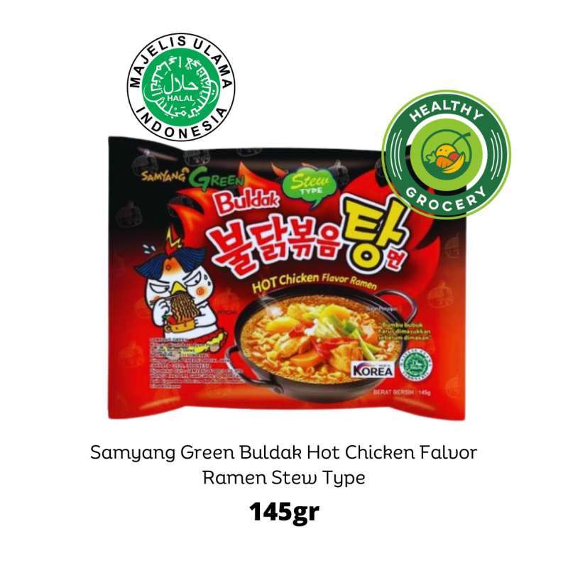 Jual Samyang Green Buldak Hot Chicken Flavor Ramen Stew Type 145gr di ...