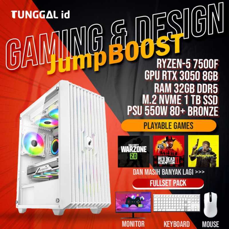 Promo Emi Amd Pc | Ryzen 5 7500f | Rtx 3050 | 32gb Ddr5 | Rakitan ...