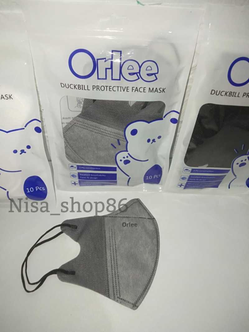 Jual Masker Duckbill Orlee Face Mask 3 Ply Isi 10 Pcs Original Embos ...