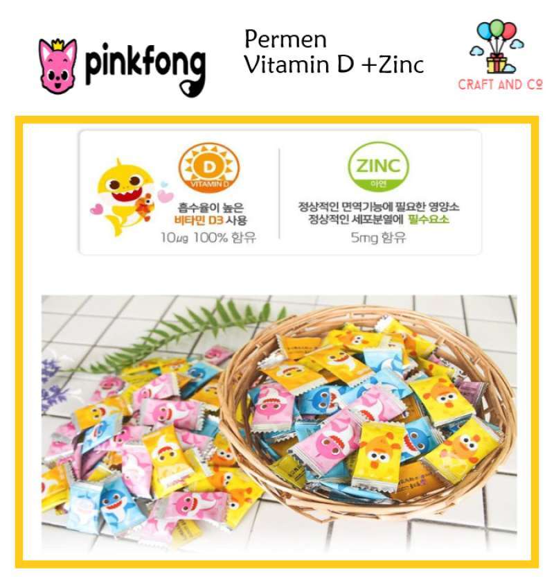 Promo Permen Vitamin C + Zinc Anak Pinkfong Baby Shark Korea Diskon 33% ...