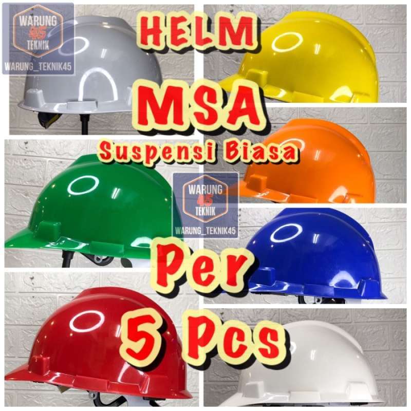 Promo HELM PROYEK V GUARD MERK MSA SNI LOKAL SUSPENSI STANDARD/5PCS ...