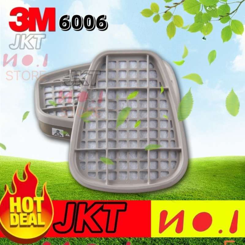 Promo 3M 6006 Multi Gas Cartridge Acid Organic Carbon Filter Respirator ...