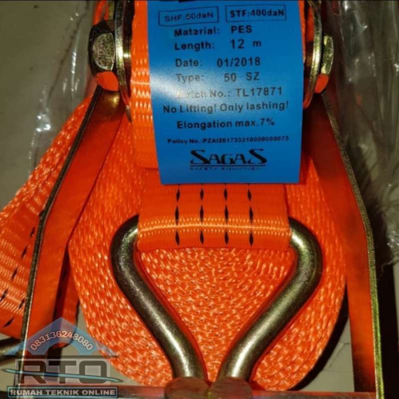Promo Tali Pengikat Barang 50 mm x 12 meter Ratchet Cargo Lashing Track ...