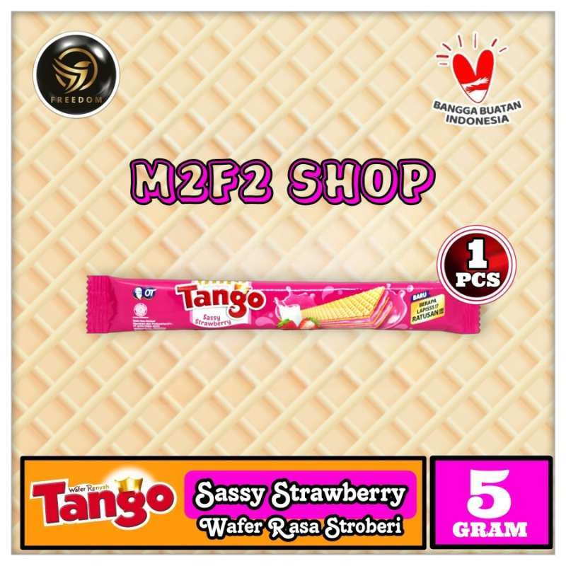 Promo Tango Wafer Sassy Strawberry Krim Stroberi Susu Sachet 5 Gr Kemasan Satuan Diskon 25