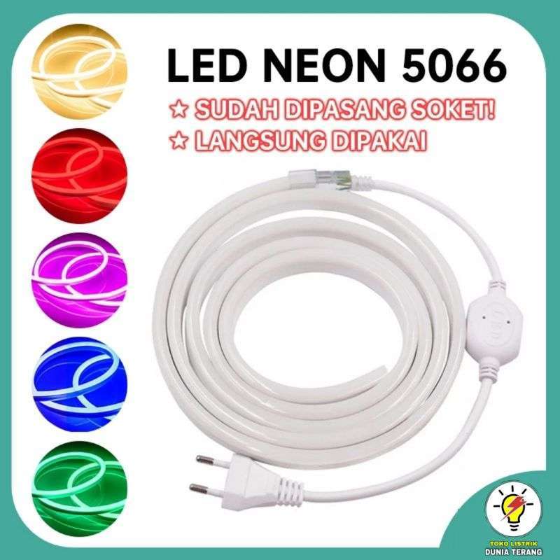Promo Paket Lampu LED NEON FLEX 220V Lengkap Tinggal Colok Strip ...