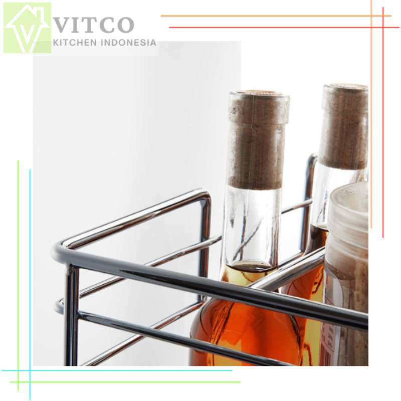 Promo Vitco 3 Shelf Bottle Kitchen Rack 300 Mm / Rak Piring Botol 3 ...