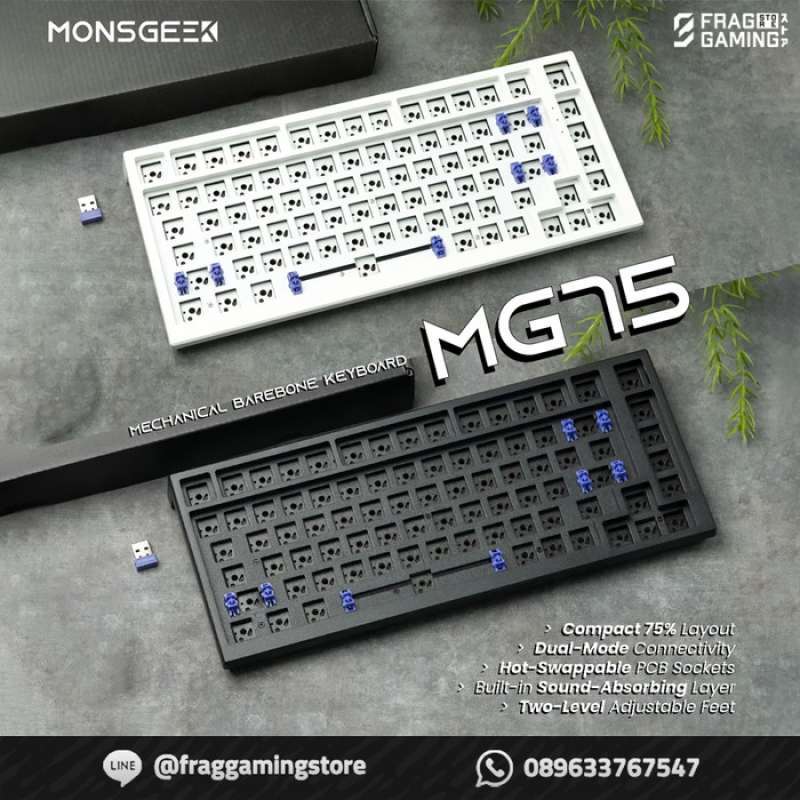 Promo MONSGEEK MG75 KEYBOARD KIT - Keyboard Gaming Barebone Diskon 23% ...