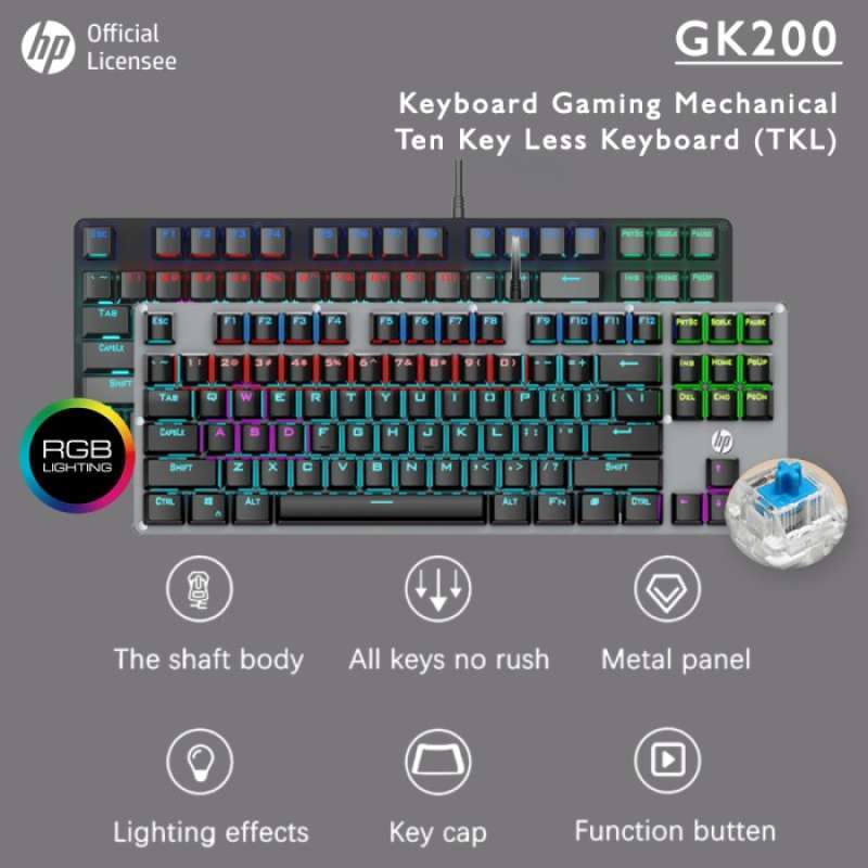 Promo Keyboard Gaming/gaming Keyboard Gk200 - Rgb Mechanical Keyboard ...