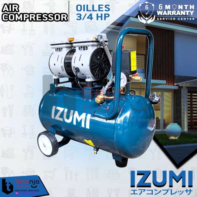Promo Izumi 3/4 Hp 24 Liter Oilless Air Compressor Kompresor Angin ...
