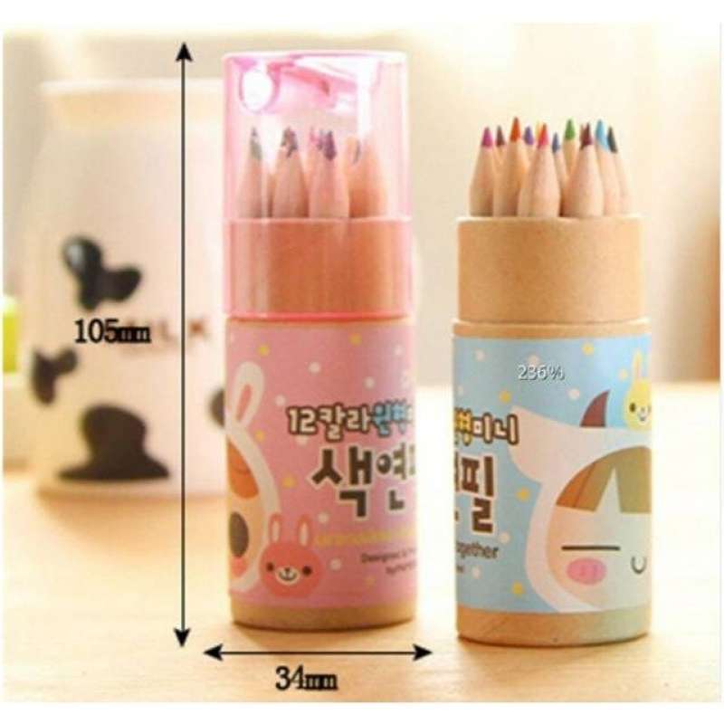 Jual Pensil Warna 12 Pcs Menggambar Melukis Serutan Peraut Pensil