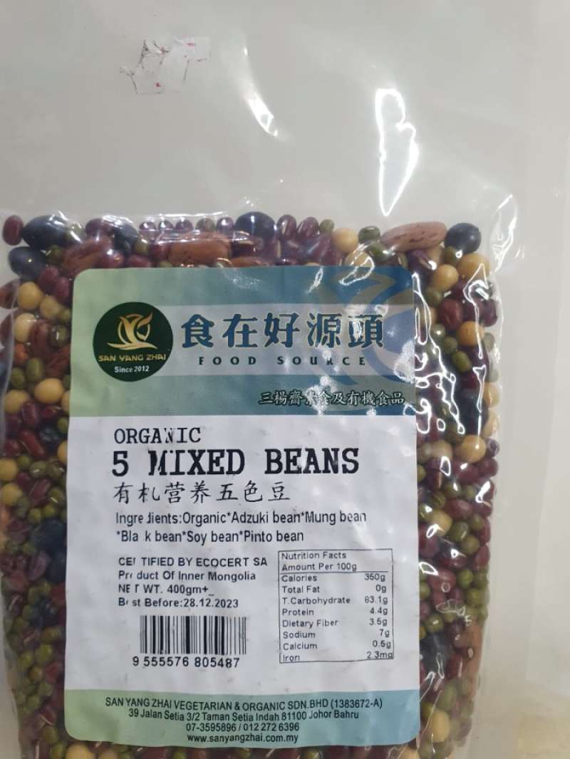 Promo Organic 5 Mixed Beans ( 5 Jenis Biji-Bijian Organik ) 400gm Diskon 33% di Seller Azzana ...