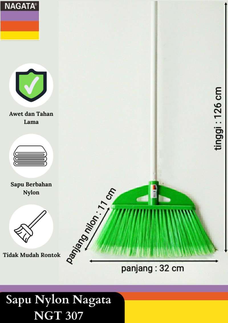 Promo Sapu Nylon Nagata NGT 307 | Sapu Lantai Plastik | Alat Kebersihan ...