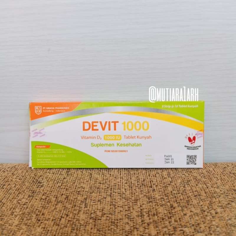 Promo Devit 1000 Iu/ Vitamin D3 1000 / Isi 30 Tablet Diskon 33% Di Seller Zafran Storee ...
