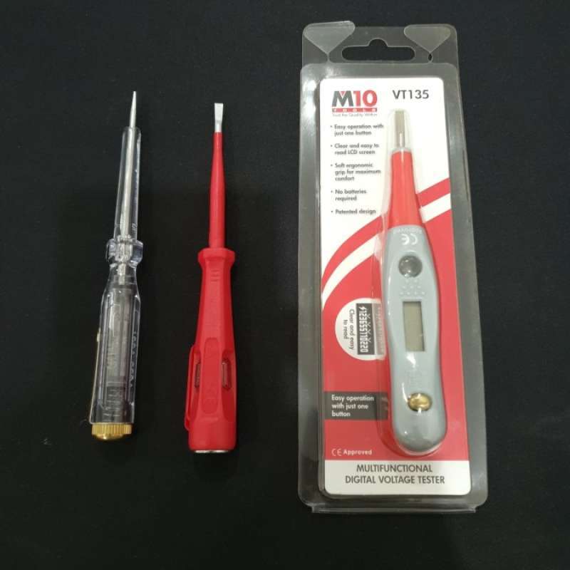 Promo M10 Tespen Multifuntional Digital dan biasa Voltage Tester Diskon ...