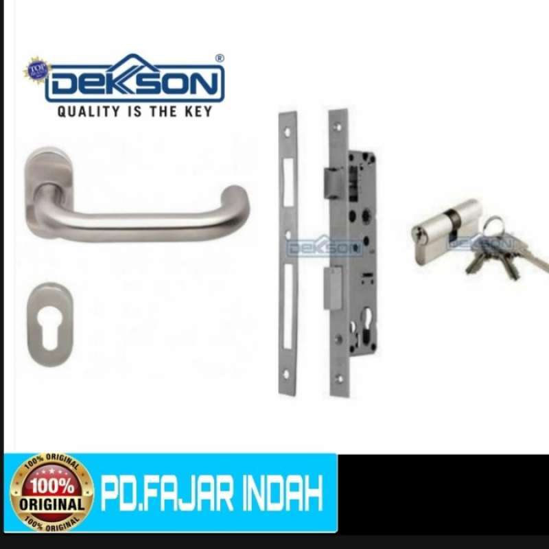 Promo kunci pintu DEKSON alluminium 84030 IL 1SET complete stainles sus ...