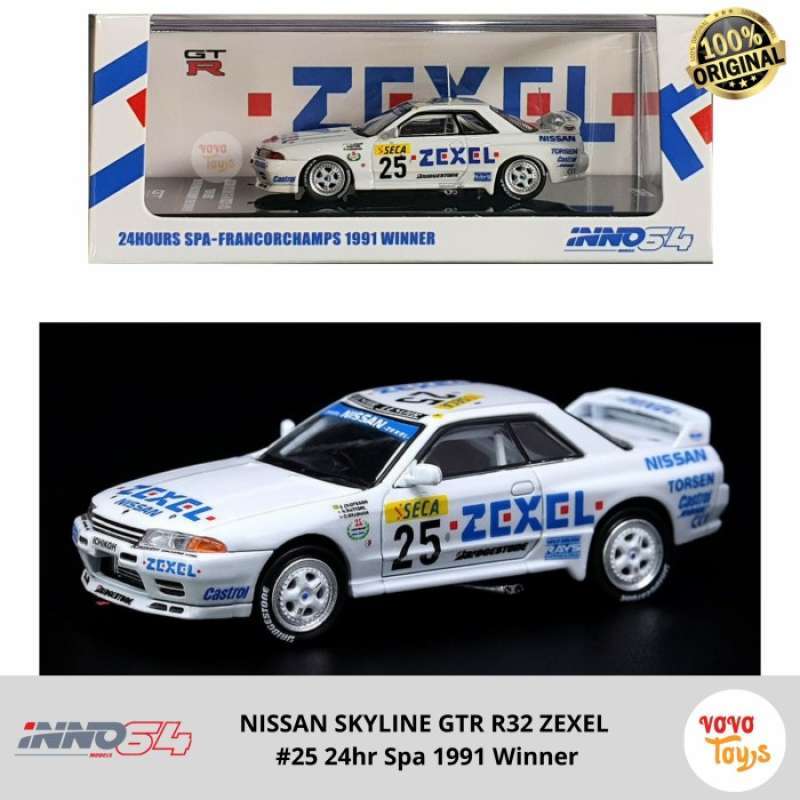 Promo Inno 1/64 Nissan Skyline Gtr R32 Zexel #25 24hr Spa 1991 Winner ...