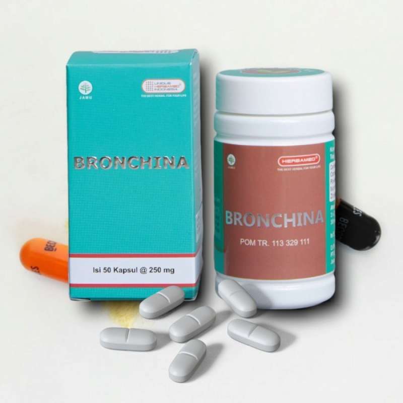 Promo Obat Herbal Batuk dan Pernafasan Herbamed Bronchina 50 kapsul ...