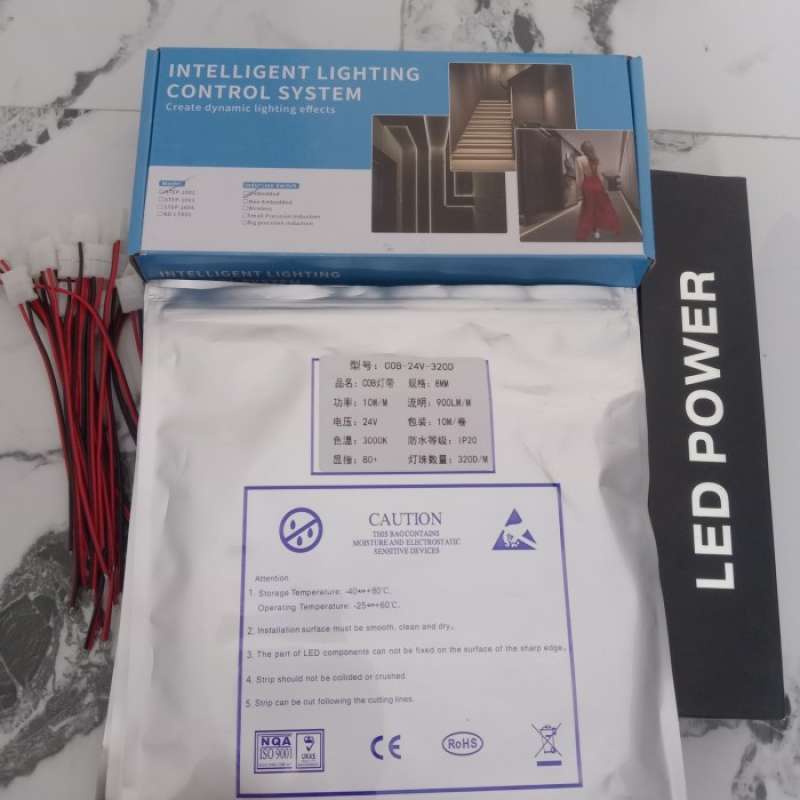 Promo 1 Paket Modul Lampu Tangga Sensor Gerak,LED Strip COB 24volt ...