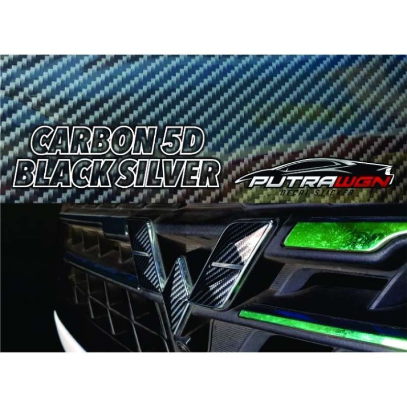 Promo STICKER LOGO WULING ALMAZ CARBON 5D BLACK SILVER Terbaik Diskon ...