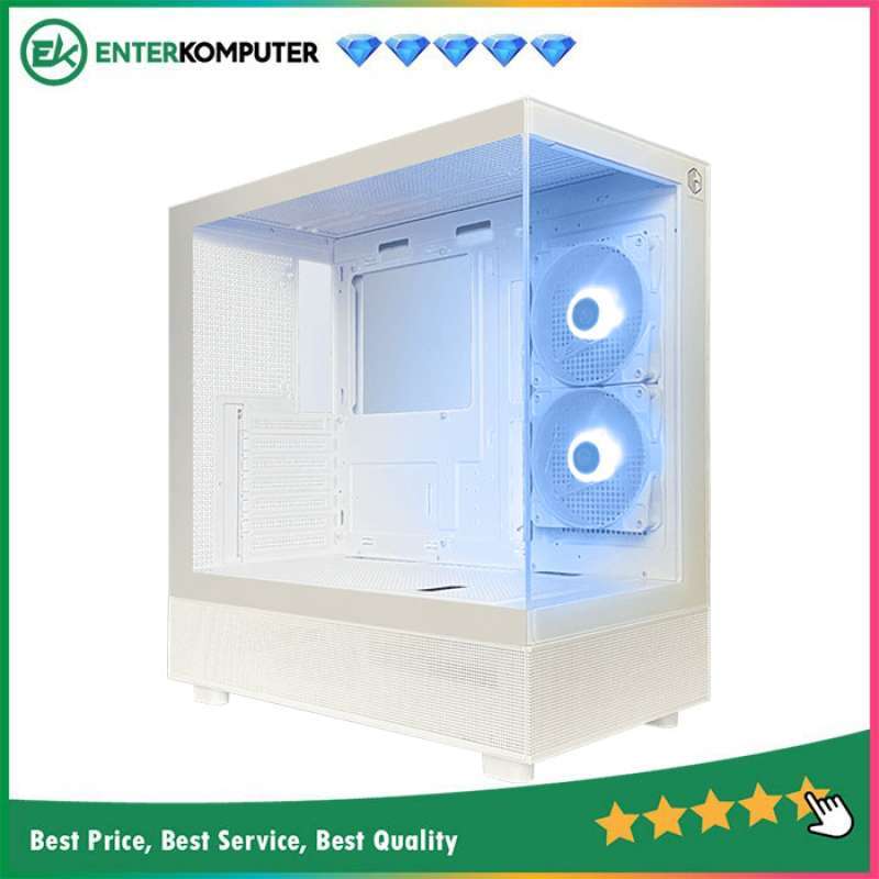 Jual Casing Pc Cube Gaming Comsel White - Atx Gaming Case - Tempered ...
