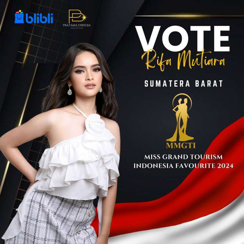 Jual VOTE RIFA MUTIARA MISS GRAND TOURISM INDONESIA SUMATERA BARAT 2024 ...