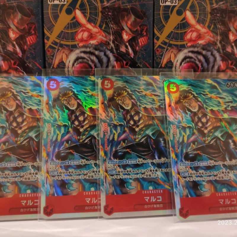 Promo One Piece TCG SR Marco Set Merah 4pc op03 Diskon 23% di Seller ...