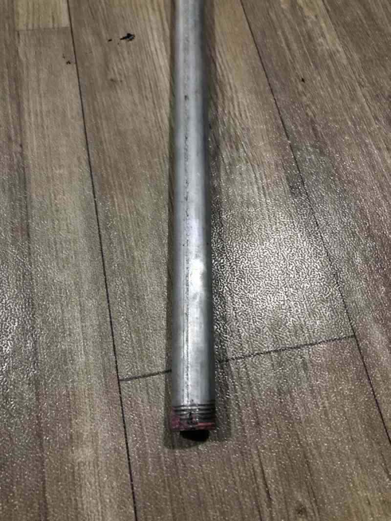 Promo Pipa besi gas galvanis 1 m meter neple drat 1/2 0.5 0,5 inch ...