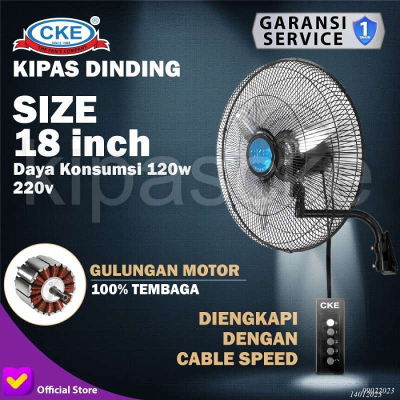 Promo Wall Fan CKE WF-ECO-45-TH 18 Inch Kipas Angin Dinding Tembok ...