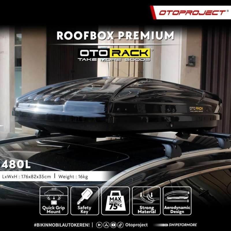Jual Roof Box Roofbox Bagasi Atas Otorack Model Premium 480l Di Seller ...