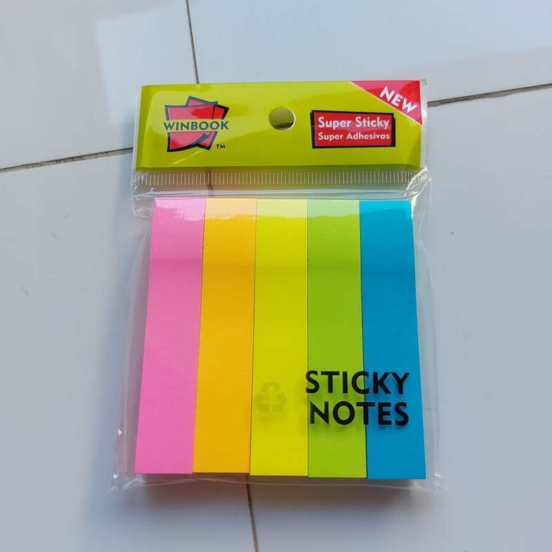 Jual Sticky Notes Strip Panjang Persegi Pembatas Buku - 1 Pack Isi 100 ...