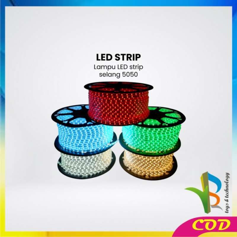 Promo RB-C883 LAMPU LED STRIP SELANG 5050 UK 10M 220V FLEKSIBEL ...