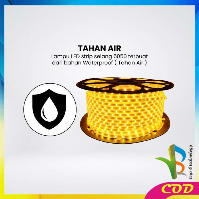 Promo RB-C883 LAMPU LED STRIP SELANG 5050 UK 10M 220V FLEKSIBEL ...