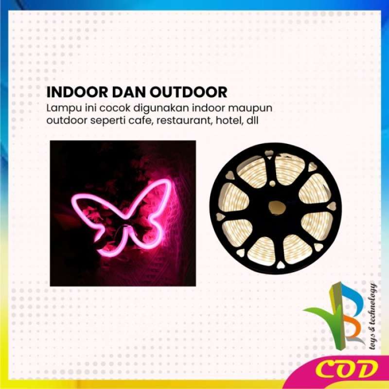 Promo RB-C883 LAMPU LED STRIP SELANG 5050 UK 10M 220V FLEKSIBEL ...