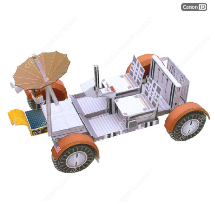 Promo Lunar Roving Vehicle Kendaraan Bulan Papercraft Miniatur Action ...