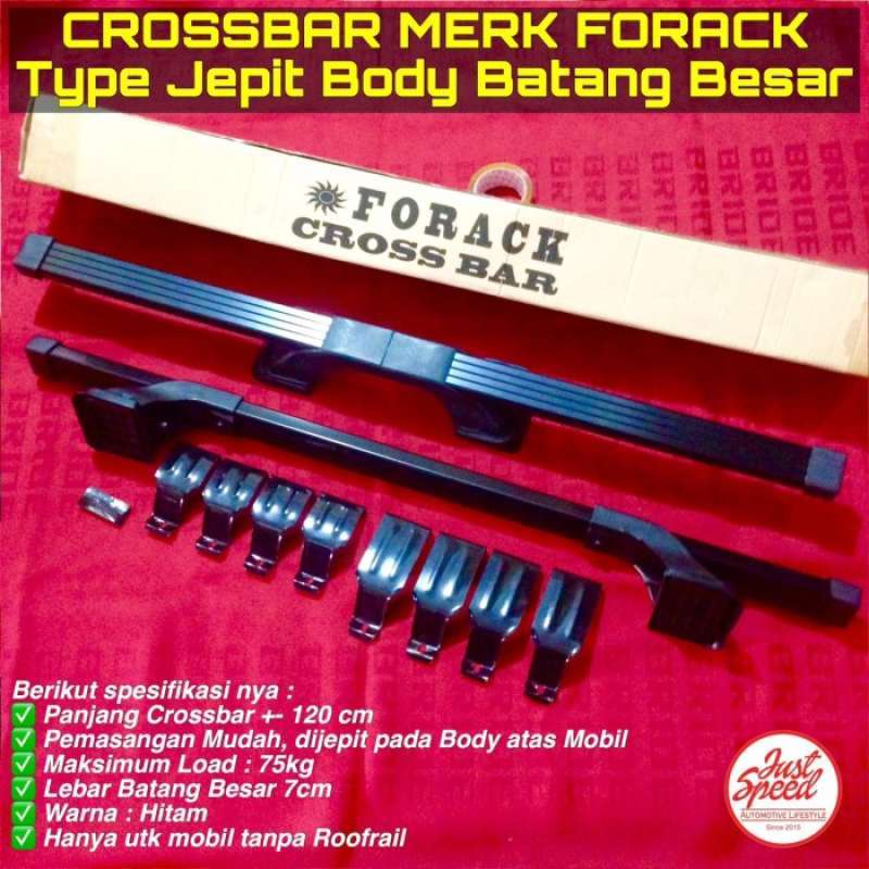 Jual Crossbar Forac Type Jepit Atap - Body Universal Batang Besar di ...