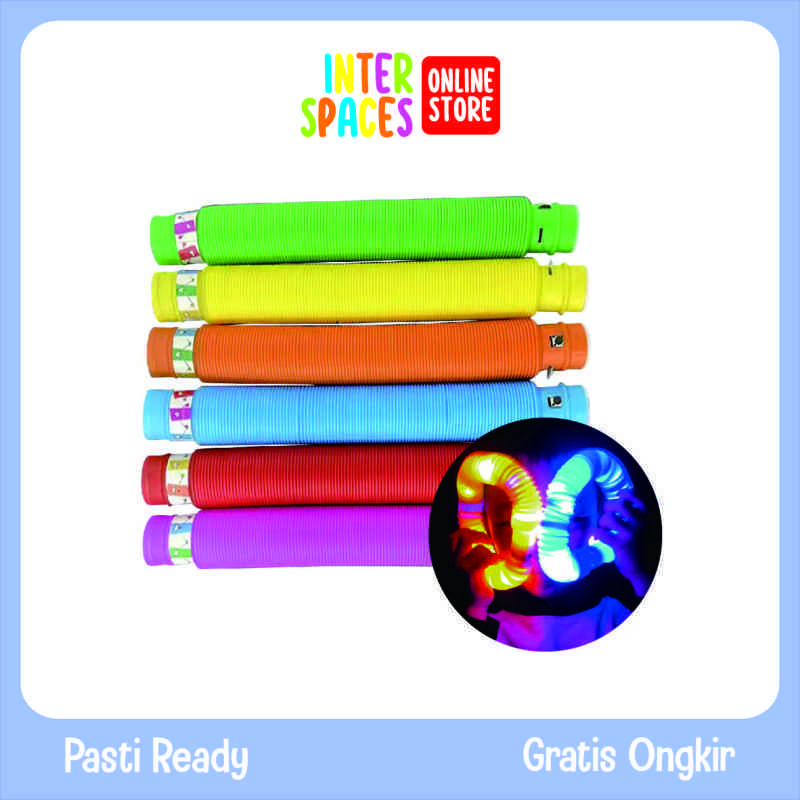 Jual Mainan Anak Light Up Pop Pipes Led / Fidget Pop Tubes Sensory Toys ...