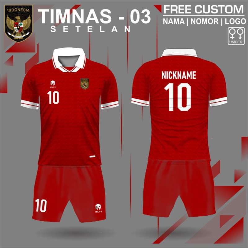 Promo Set baju celana bola timnas indonesia jersey piala asia 2023 2024 ...