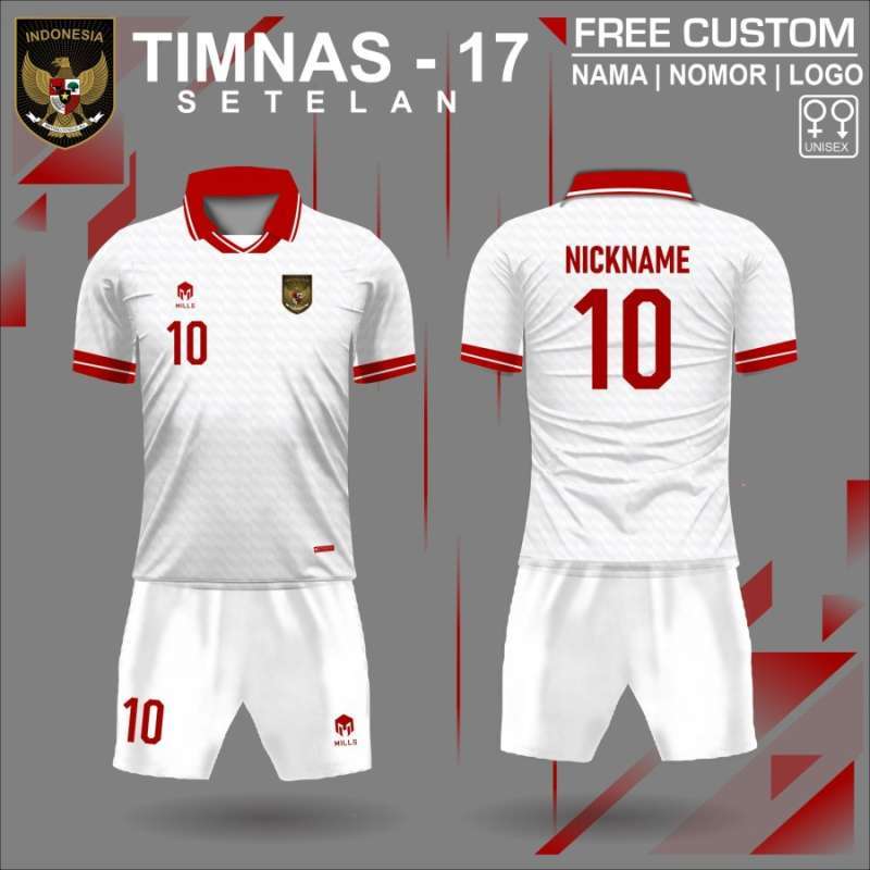 Promo Set baju celana bola timnas indonesia jersey piala asia 2023 2024 - XS PUTIH MERAH Diskon ...