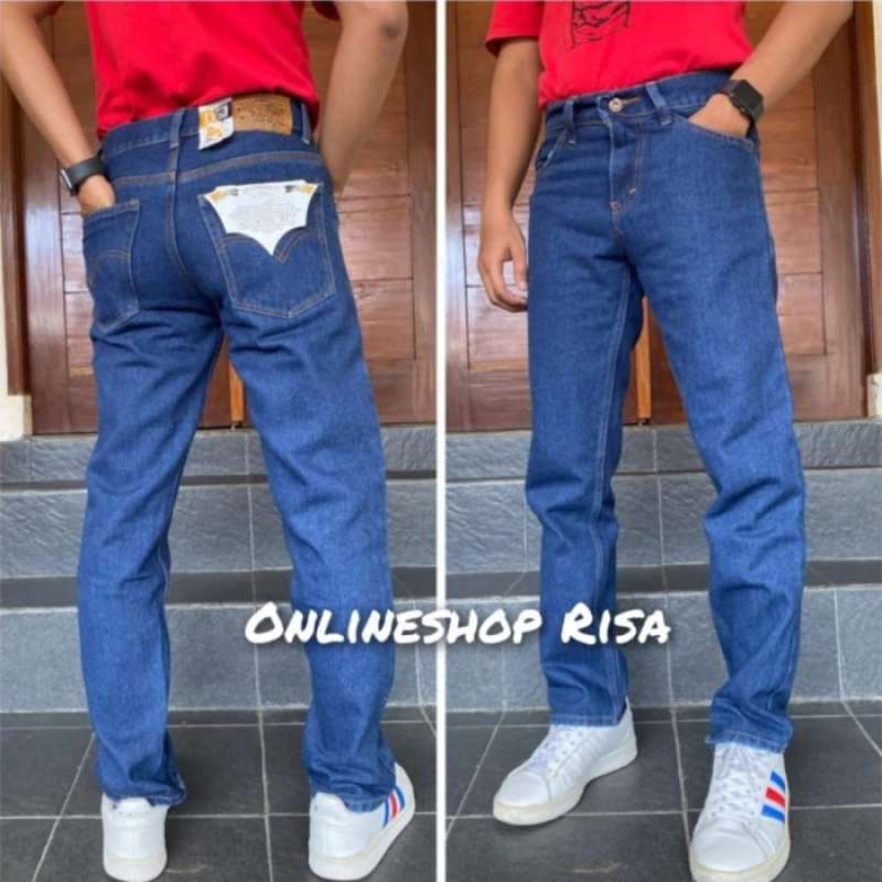 Promo Celana Jeans Panjang Standard Standar Reguler Pria Cowok Dewasa Biru - Biru Muda, 27 ...