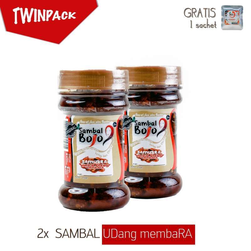 Jual Sambhojo Sambal Udang Membara (Bojo Samudra) 120gr x 2 Twinpack di ...