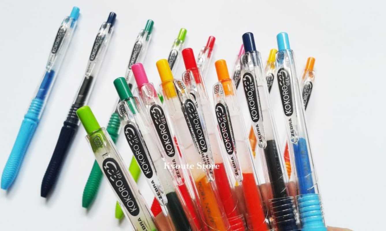 Jual pulpen gel zebra kokoro 0.5 mm macam warna (paket 8 pcs) di Seller ...